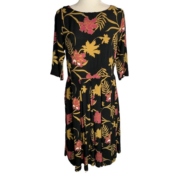 Violet Fish | Dresses | Violet Fish Bohemian Pleated Midi Dress S Black ...